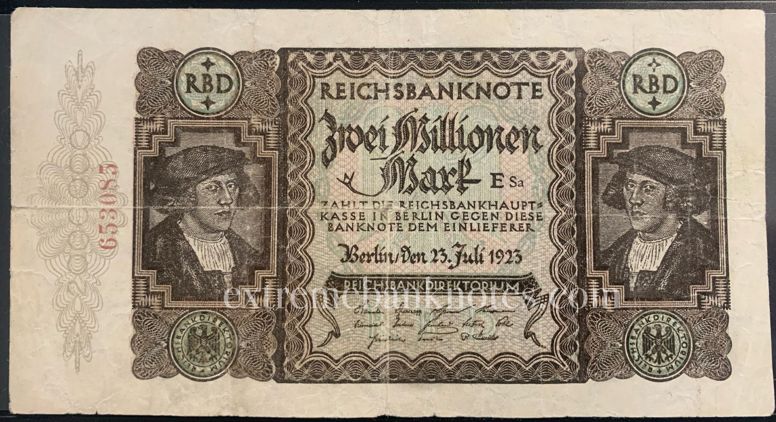 Germany 2,000,000 Mark 1923 P-89 F – Extreme Banknotes